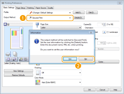 Printing a Document Secured by a PIN (Secure Print) | Canon Australia