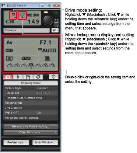 Using the Remote Live View Function in EOS Utility to Shoot Still ...