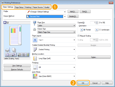 Printing a Document Secured by a PIN (Secure Print) | Canon Australia