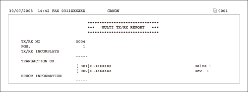 Setting TX Reports to Print Automatically | Canon Australia
