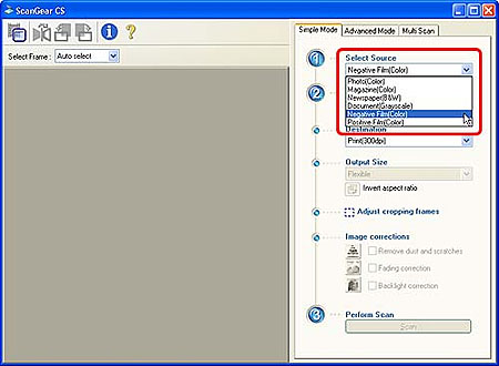Scanning Films with ScanGear CS in Simple Mode | Canon Australia